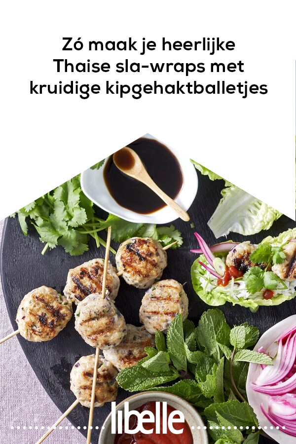 Thaise sla-wraps met kruidige ­kipgehaktballetjes | Libelle