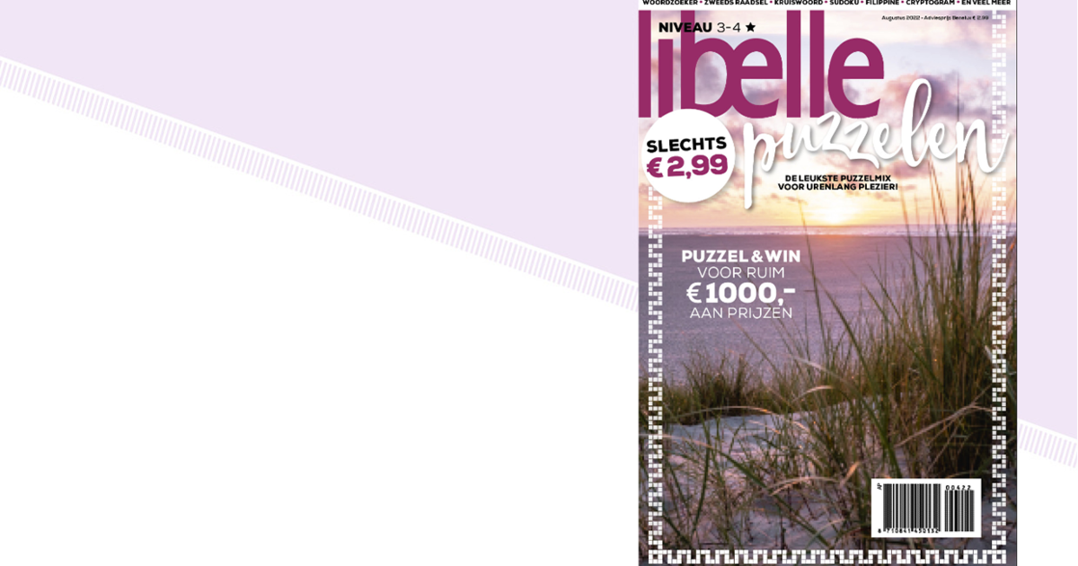 Libelle puzzelen: puzzel mee en win tot wel € 1200 aan prijzen