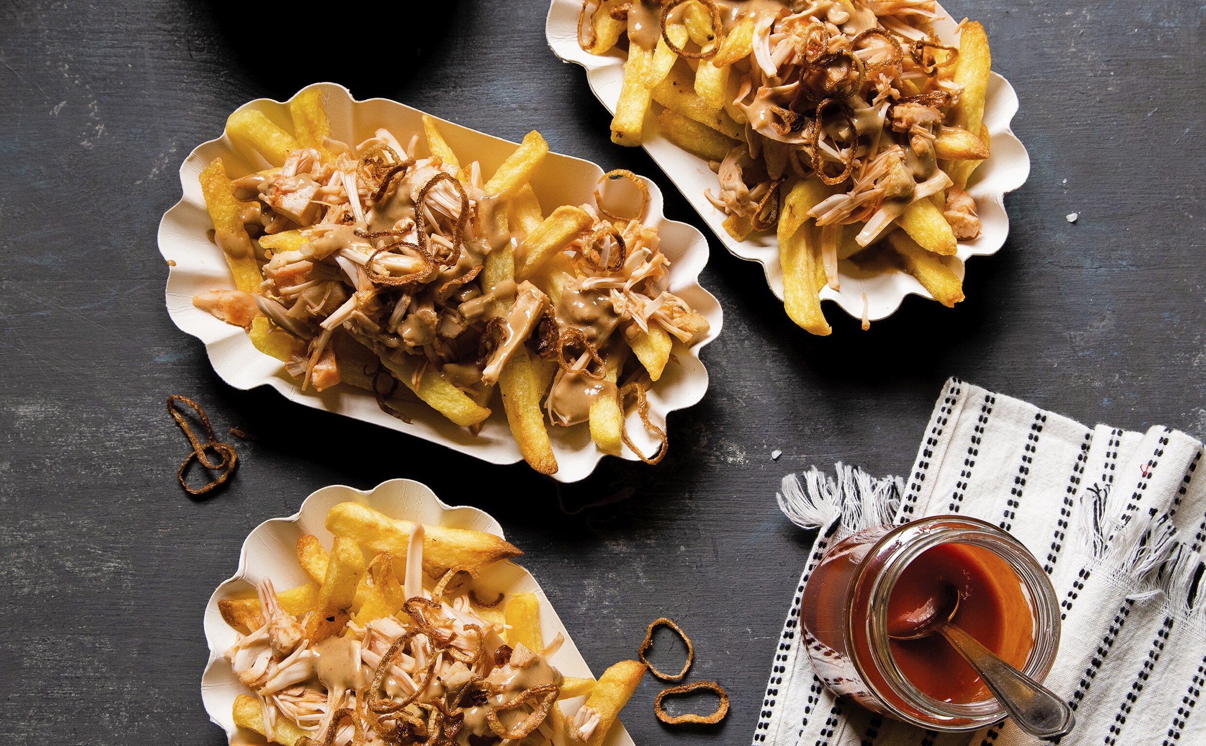 Frietje vega met oosterse jackfruit | Libelle