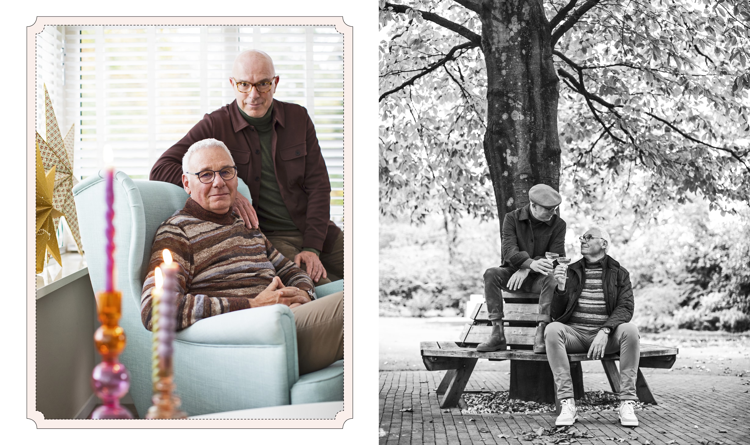 Jan de Hoop en zijn man Coen: “Het klinkt klef, maar wij vinden kerst ...