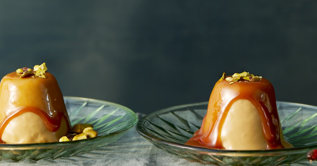 Italiaanse pudding met zoute karamel en pistache | Libelle