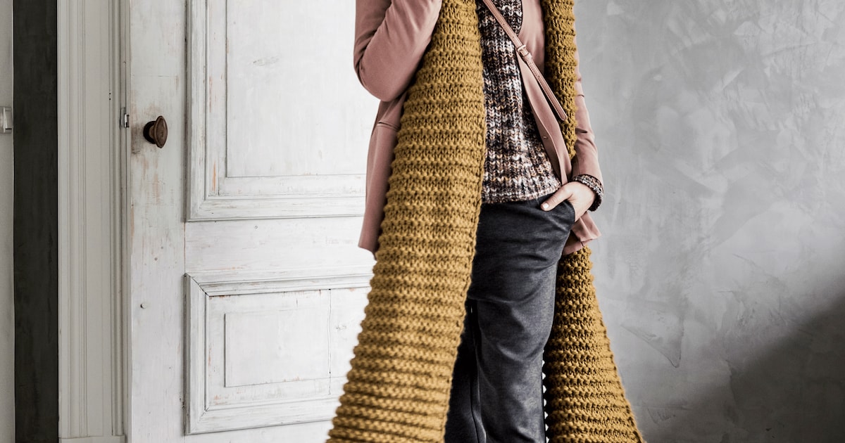 Brei deze XXL-sjaal zelf om je warm te houden deze winter