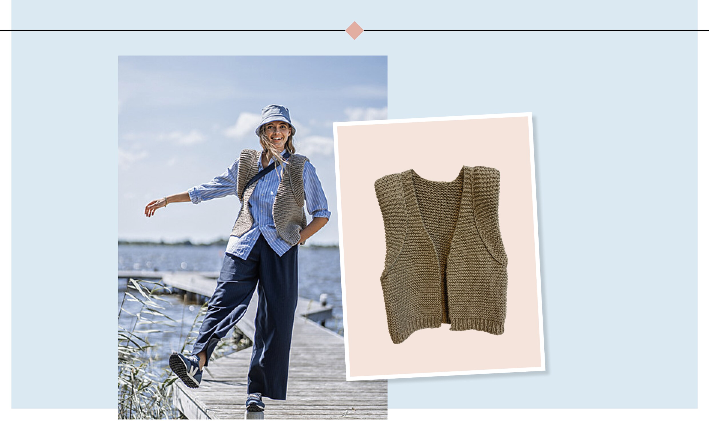 Brei ’t zelf: dit olijfgroene gilet voor ieder moment! | Libelle