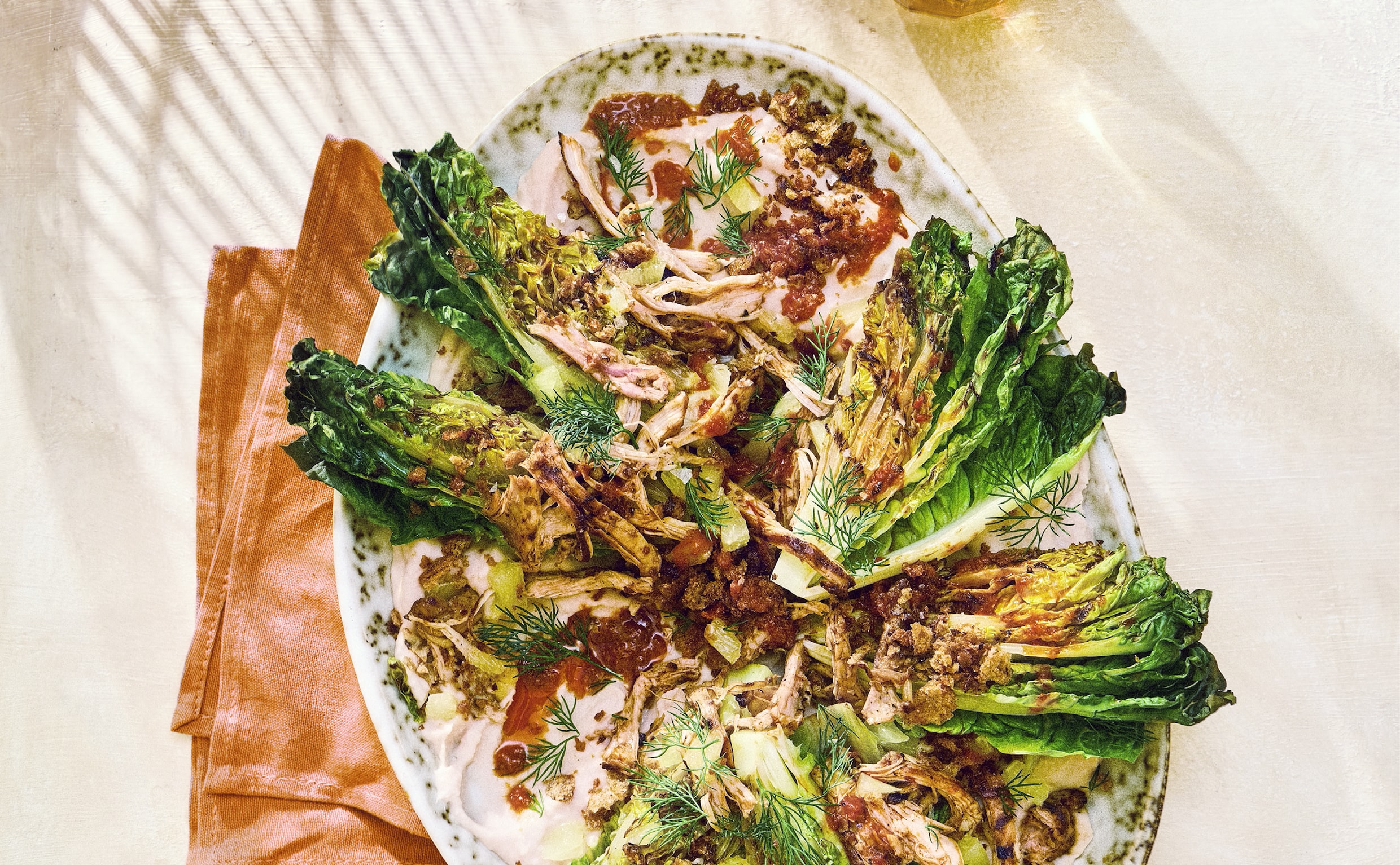 Gegrilde romaine-sla met kip & citroen | Libelle