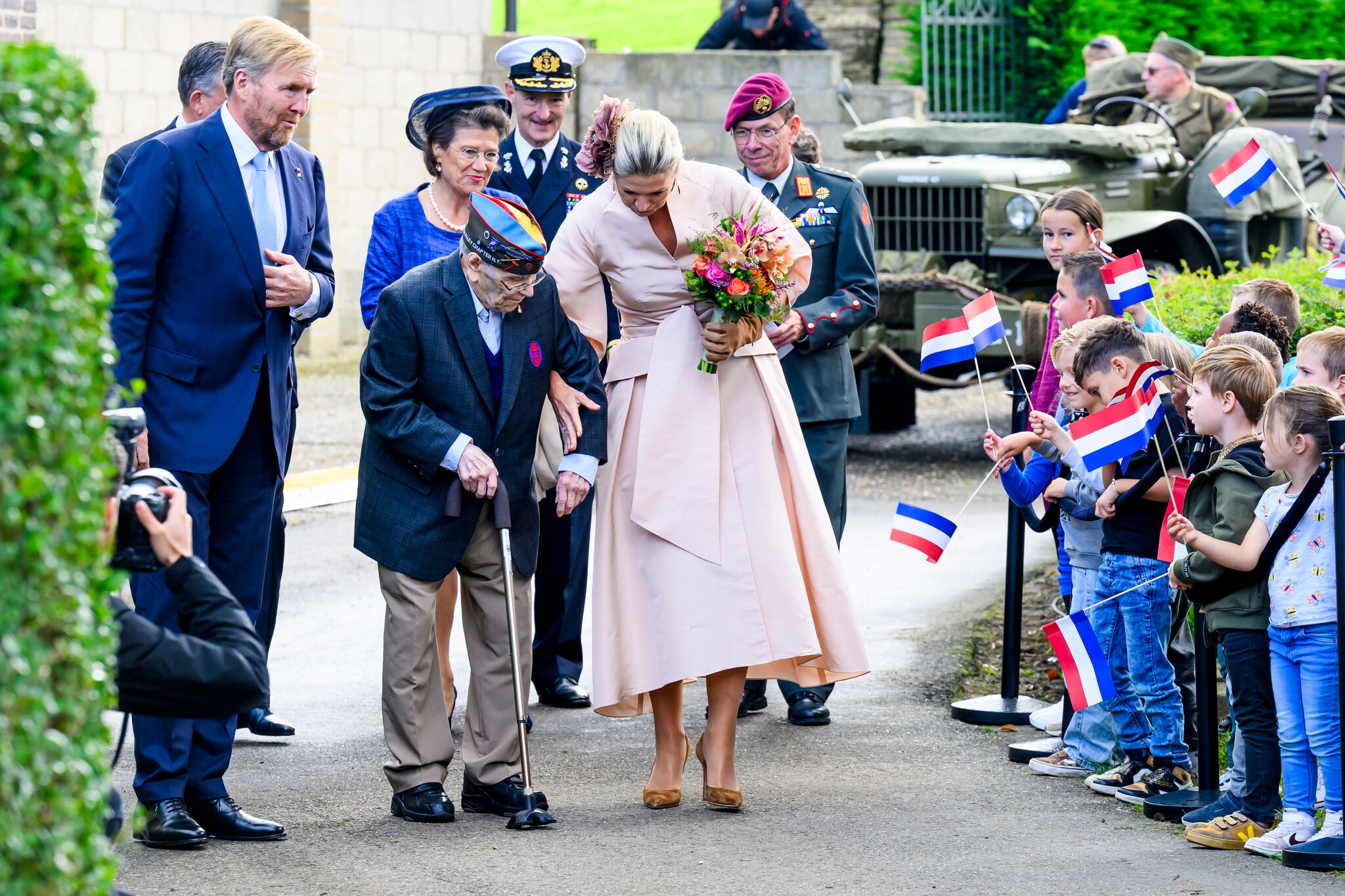 Het koningspaar viert de tachtigste verjaardag van de bevrijding van ...