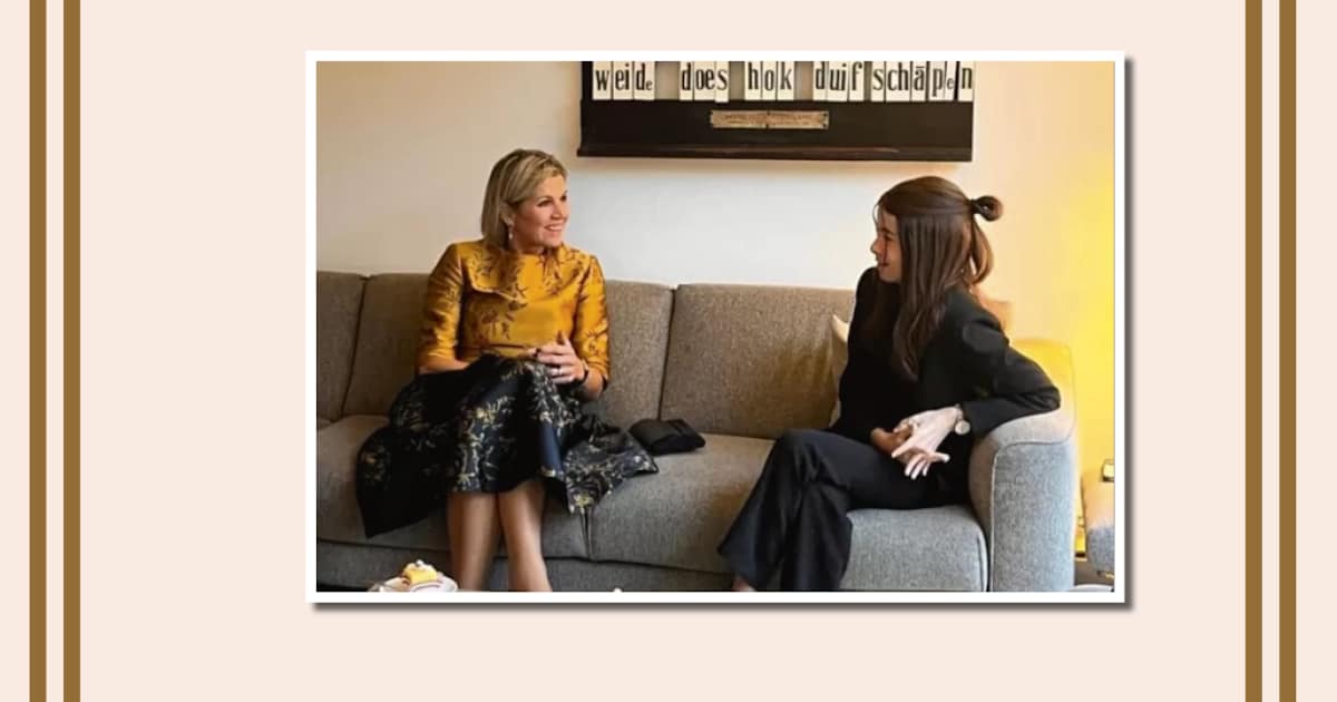 Koningin Máxima verrast de uitbehandelde Jade met een bezoek