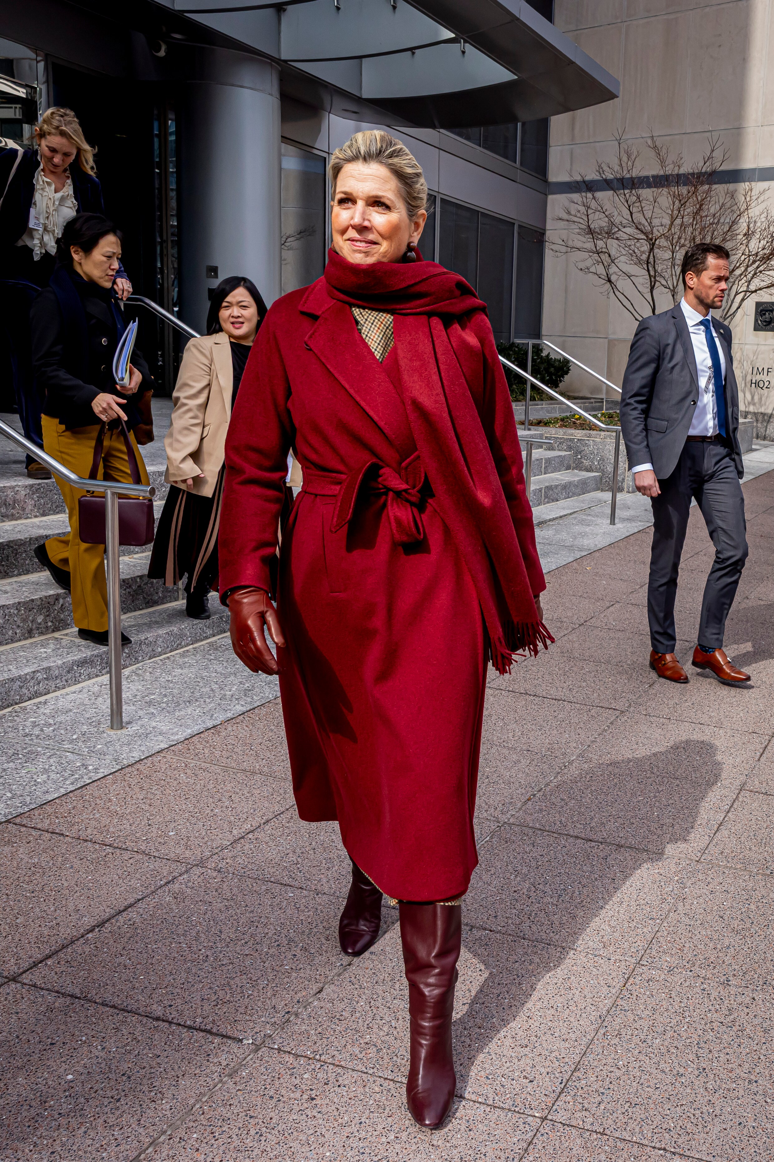 Máxima in Washington: ruitjes en de perfecte rode jas | Libelle