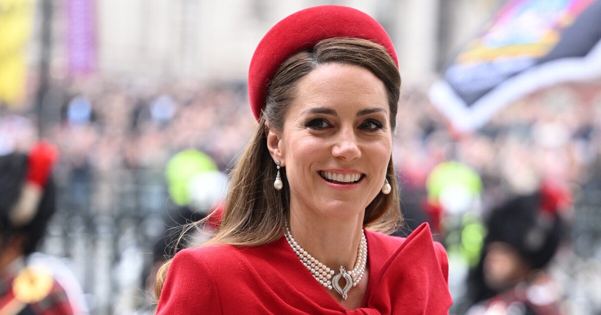 Prinses Catherine pauzeert haar ‘Kijk niet naar mij’-fase met rode outfit