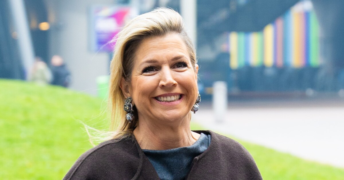 Máxima laat zien hoe mooi grijs kan zijn, met een watervalhals én een ...