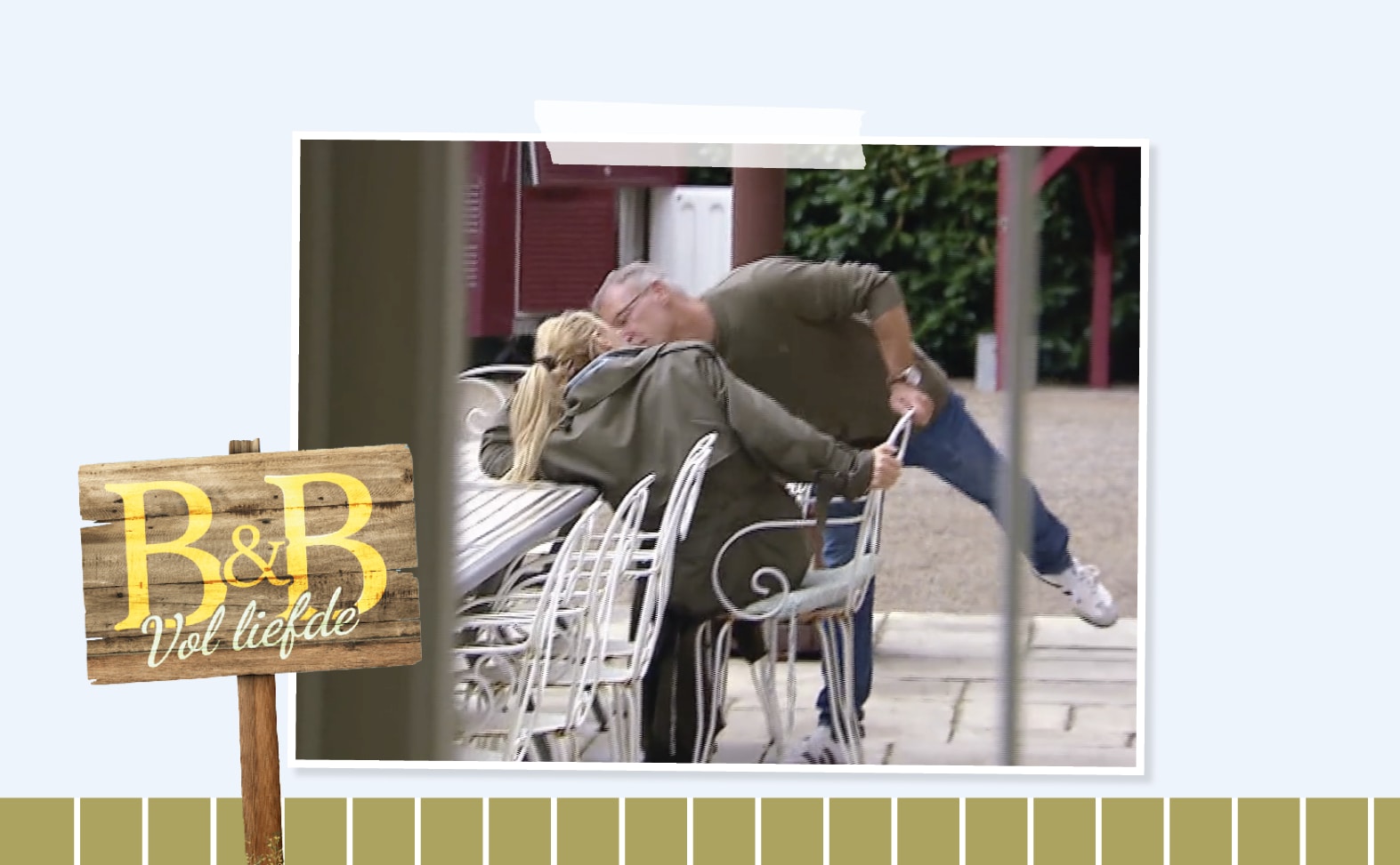 Zoen van het seizoen? ‘B&B vol liefde’-Illya neemt het ervan