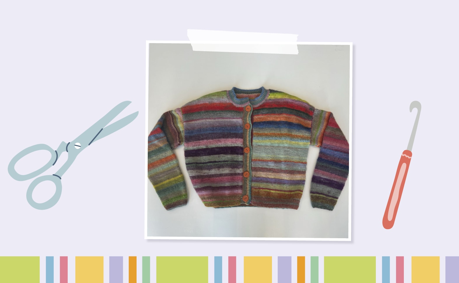 Brei je blij: vest in alle kleuren van de regenboog