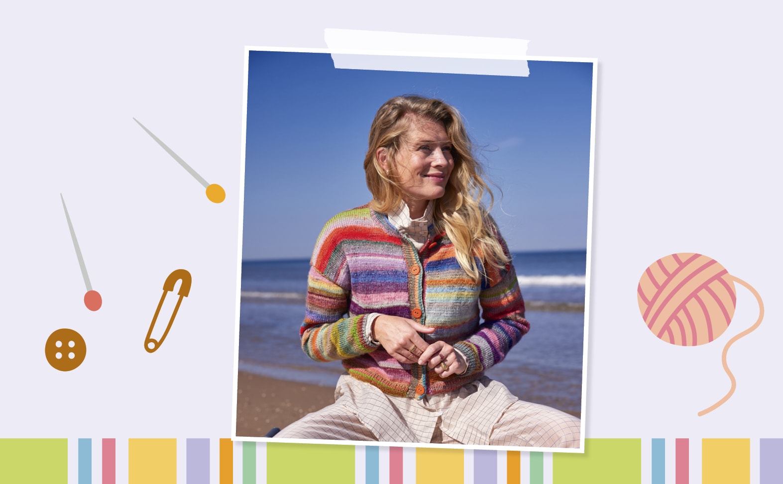 Brei je blij: vest in alle kleuren van de regenboog