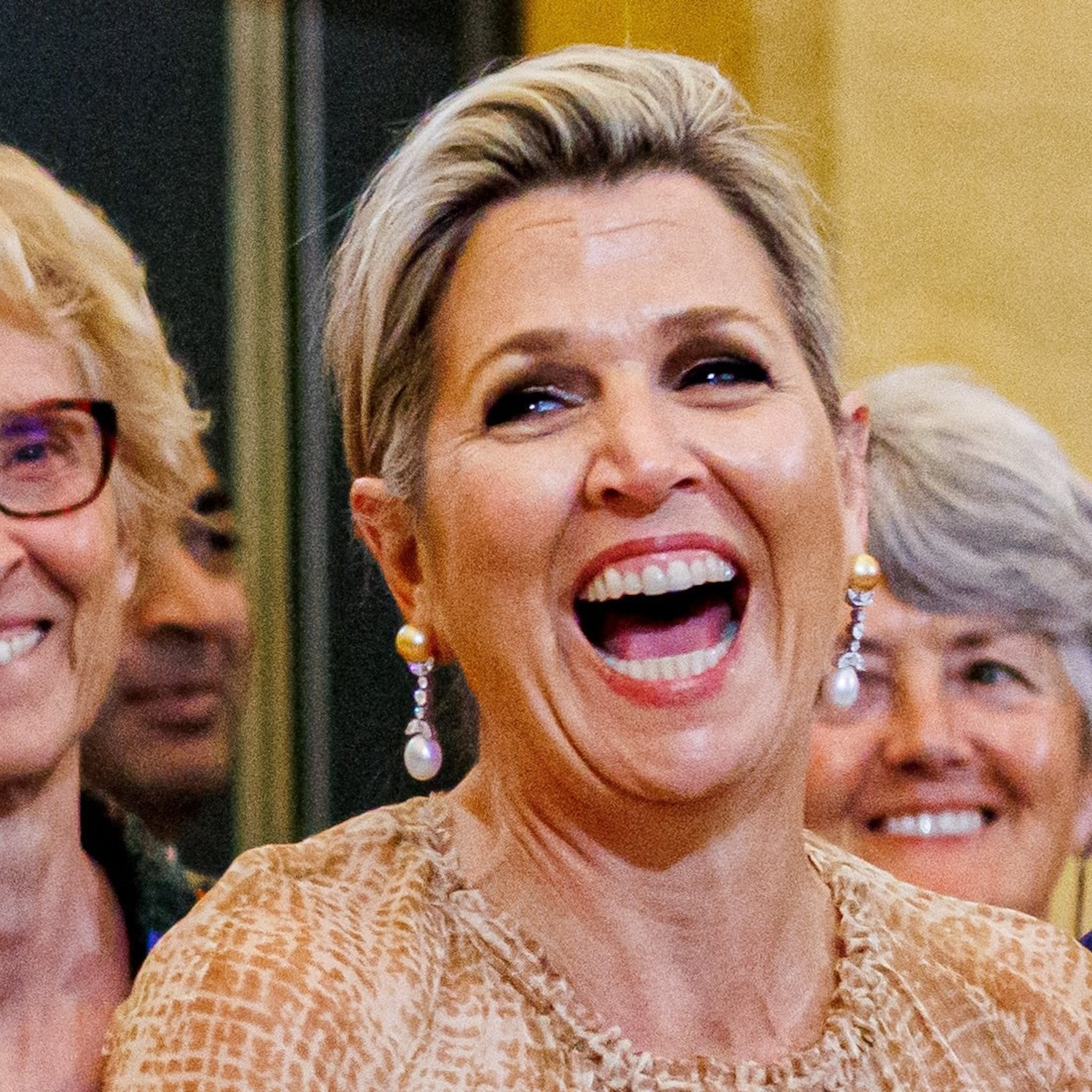 Alle kinderen van prinses Irene waren bij de opening van haar expositie ...